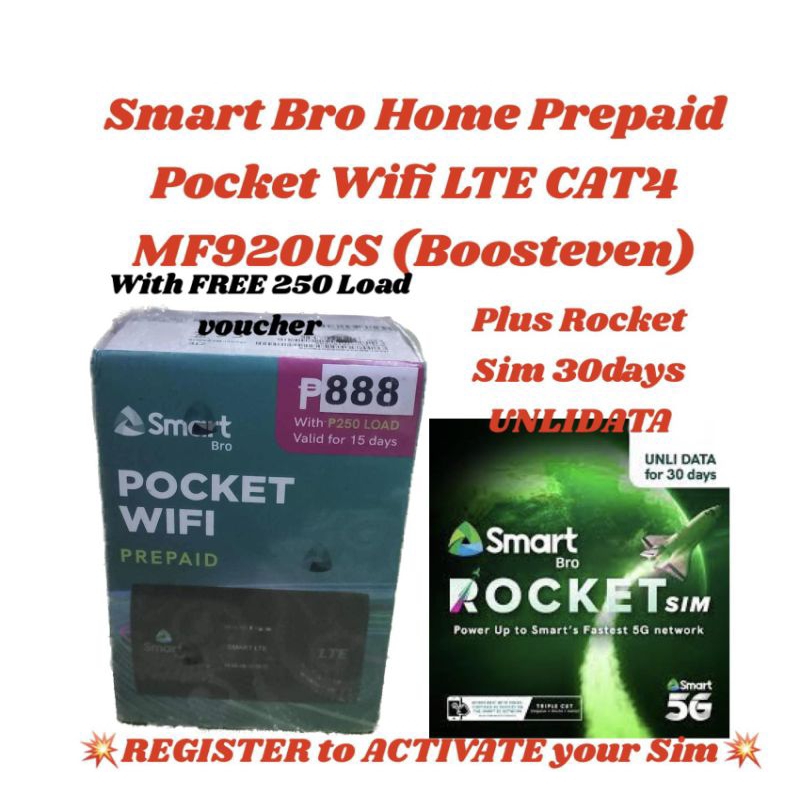 Smart Bro Prepaid Pocket Wifi MF920TS / MF920US | Shopee Philippines