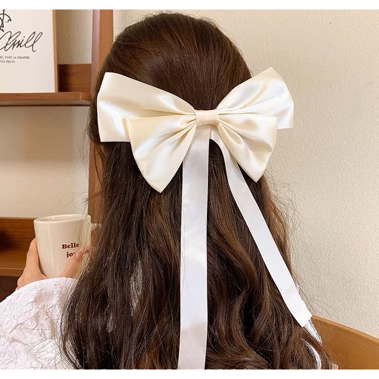 Big Bow Headdress Hairpin Back Head Hairpin Female New Bow Ribbon Hair ...