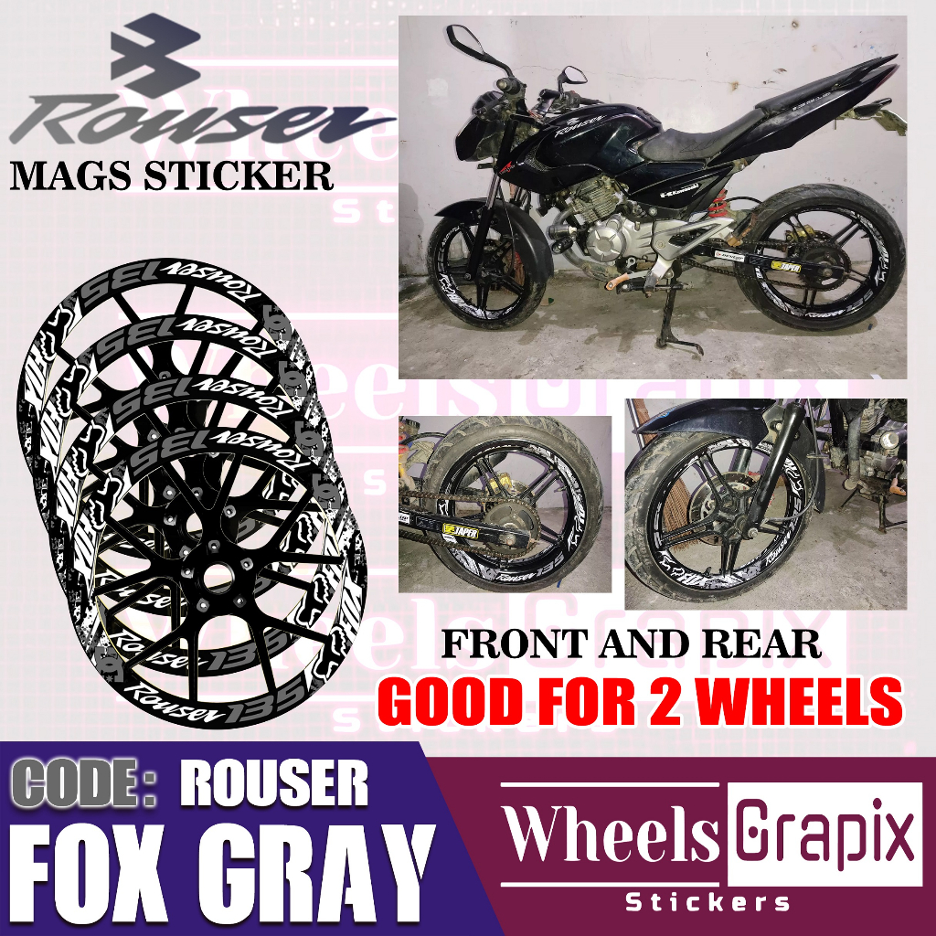 Rouser 135 Mags Stickers (FRONT & REAR) | Shopee Philippines