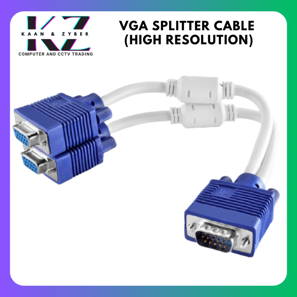 VGA SPLITTER CABLE (HIGH RESOLUTION) | Shopee Philippines
