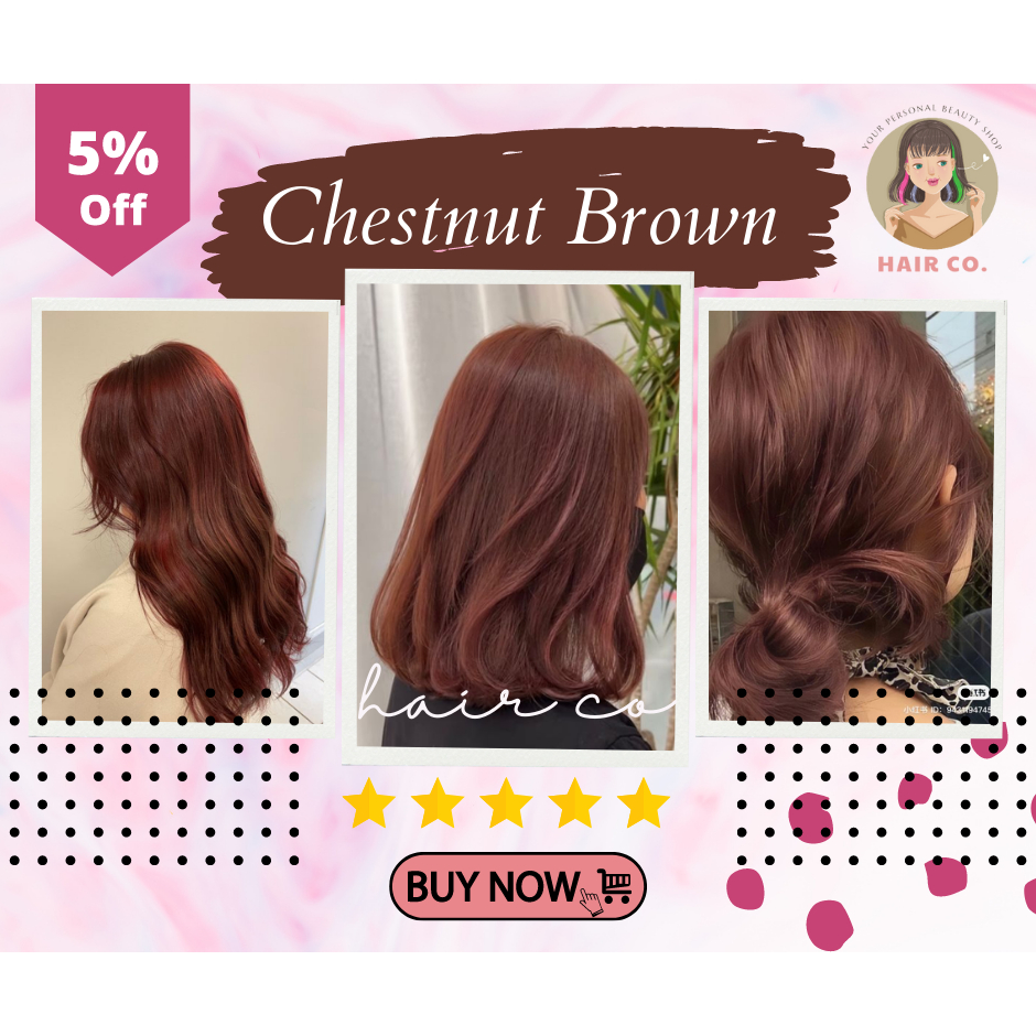 Chestnut Brown Merry Sun Permanent Hair Color Complete Kit | Shopee ...