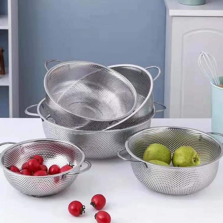 OFNATURE Stainless Steel Kitchen Dense Mesh Colander Strainer Basket ...
