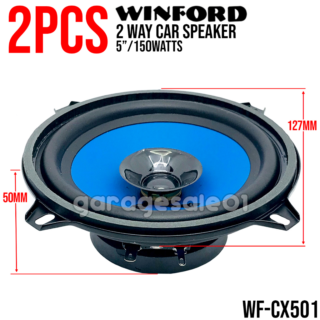 🟡2PCS 150W Winford WF-CX501/WF-CX502 5" Dual Cone Car Speakers🟡 ...