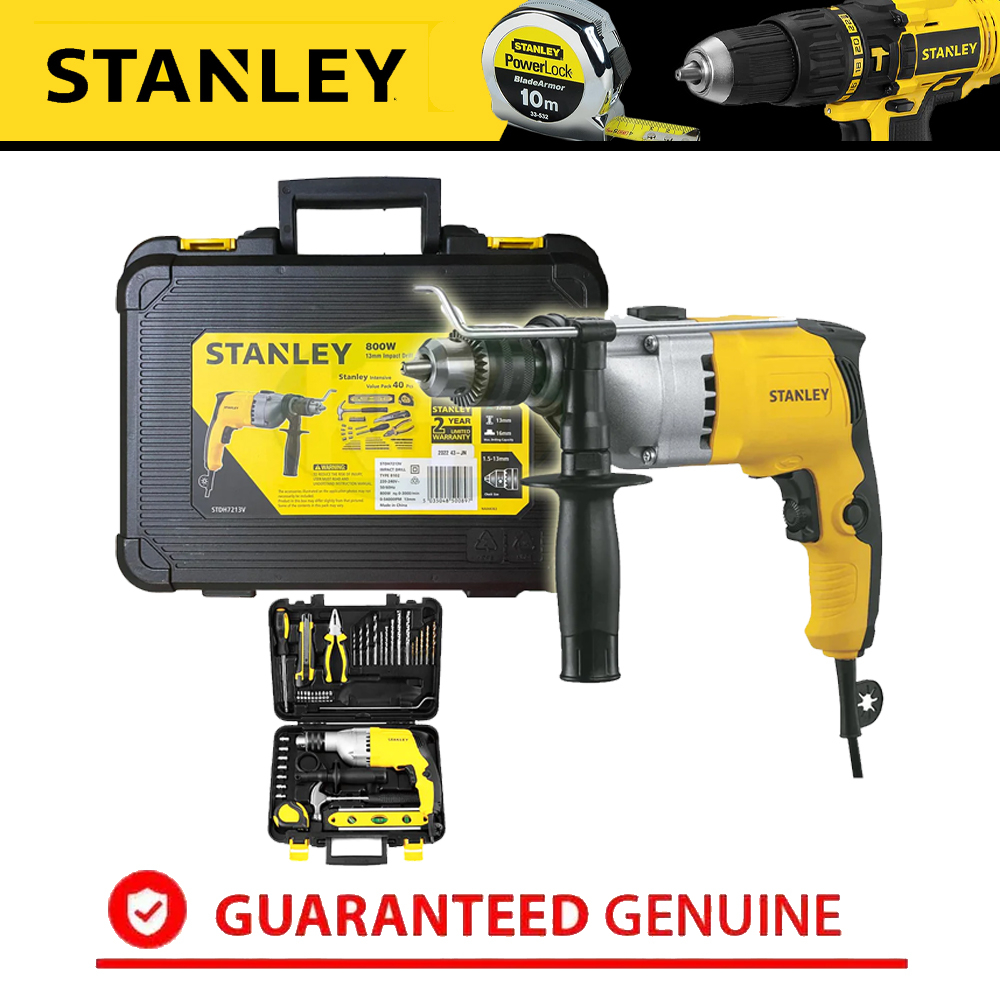 Stanley STDH7213V Impact / Hammer Drill 13mm 800W (Value Pack) •khm ...