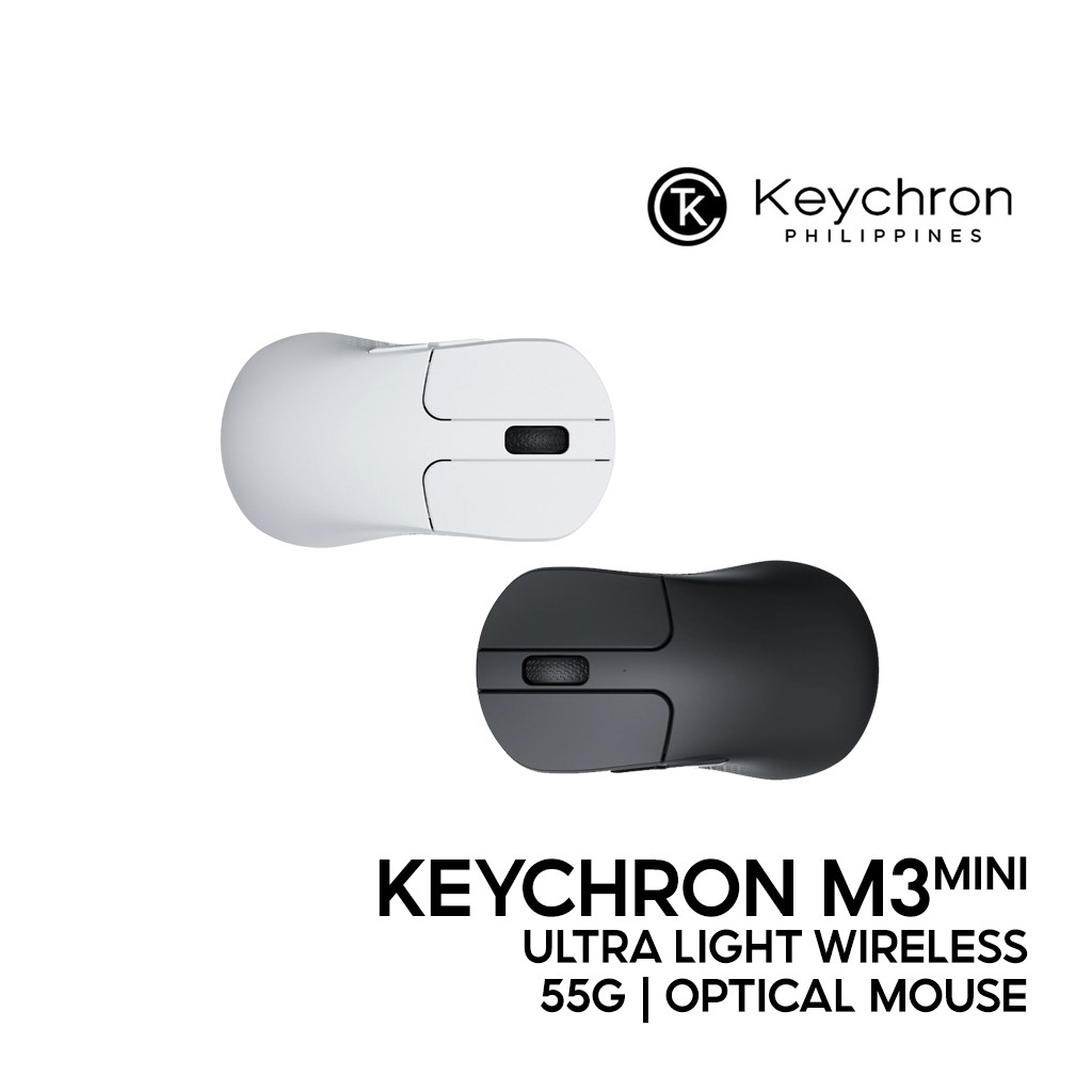 Keychron M3 Mini Ultra-light Wireless Optical Mouse, 55g, PAW3395 ...