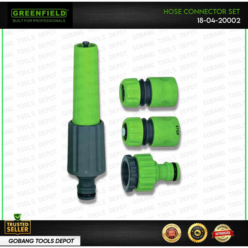 GREENFIELD Hose Connector Set 1/2" 3/4" 18-04-20002 | Shopee Philippines