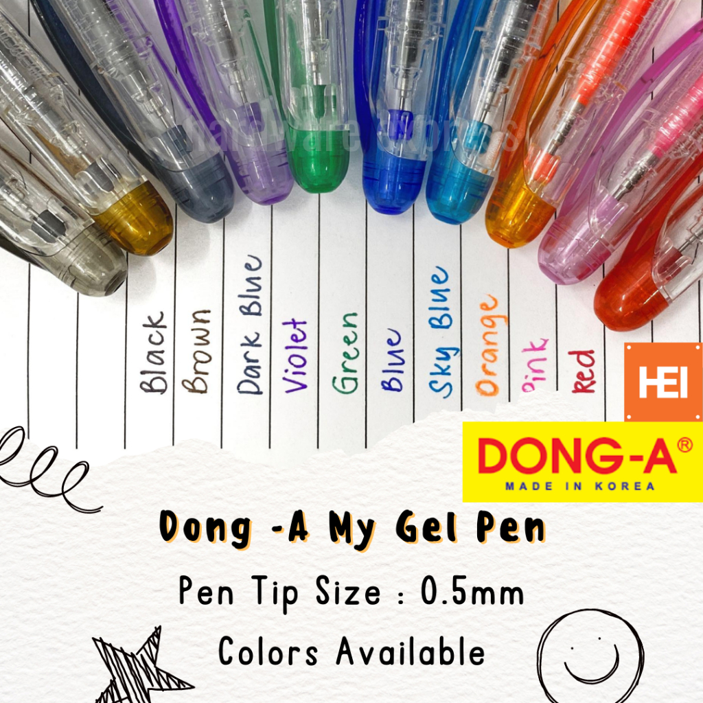 DONG-A Sign Pen My Gel 0.3 / 0.5 Sign Pen (PER PC) | Shopee Philippines