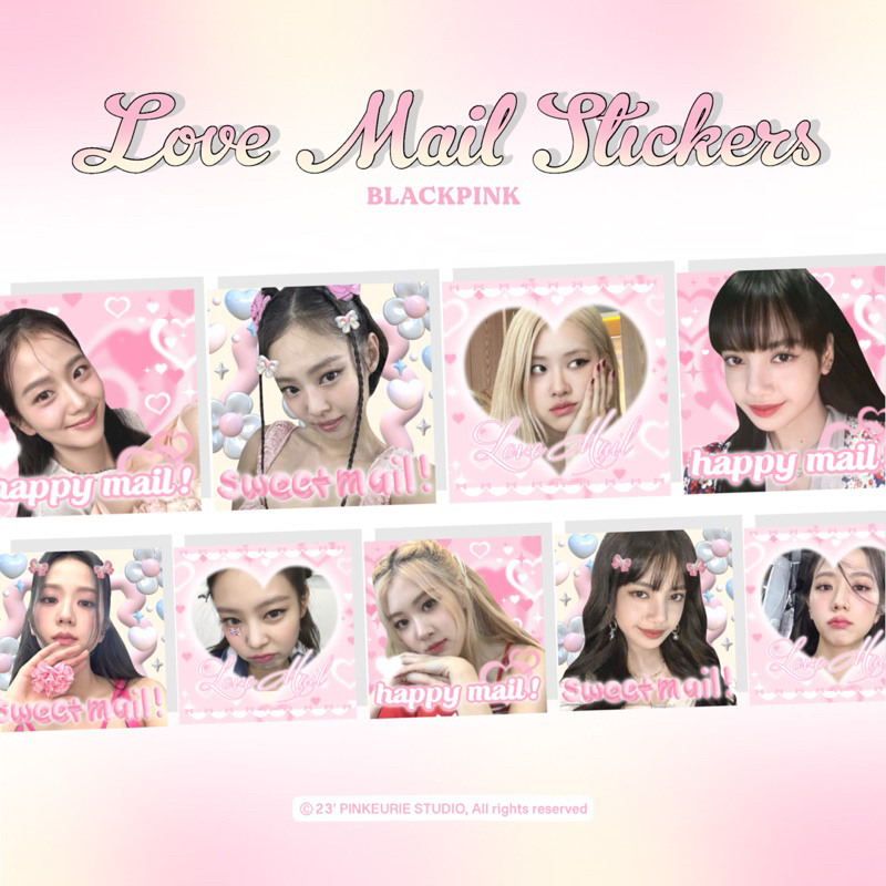 NEW DESIGNS Blackpink Love Mail Sticker Prikula Sticker Packeging Kpop Sticker [pinkeurie studio ...