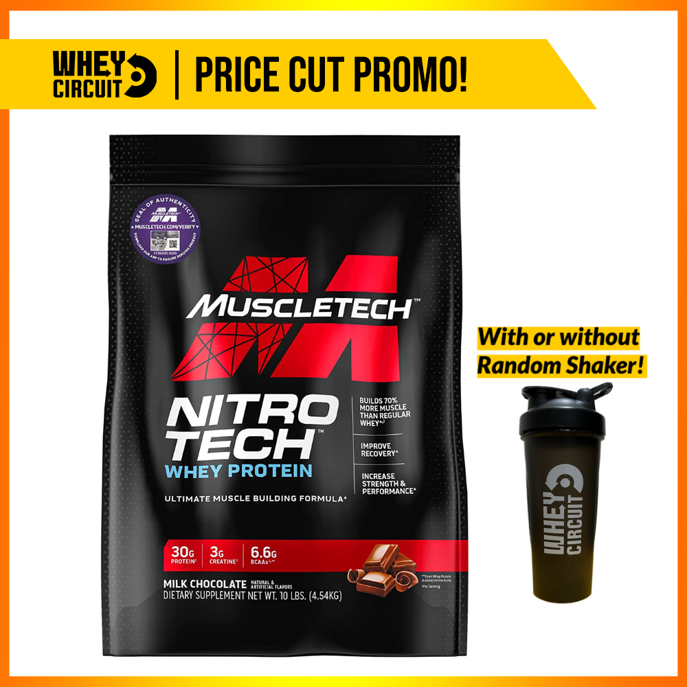 Muscletech Nitro Tech Whey Protein Ultimate Muscle Building Formula 10 ...