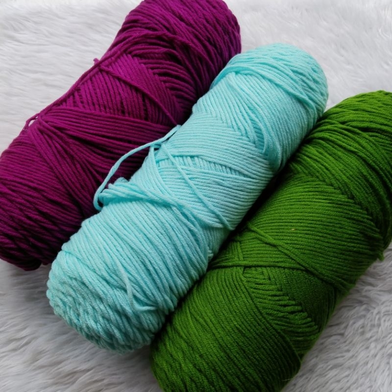 Milk Cotton Yarn 5ply 200 grams appox | Shopee Philippines