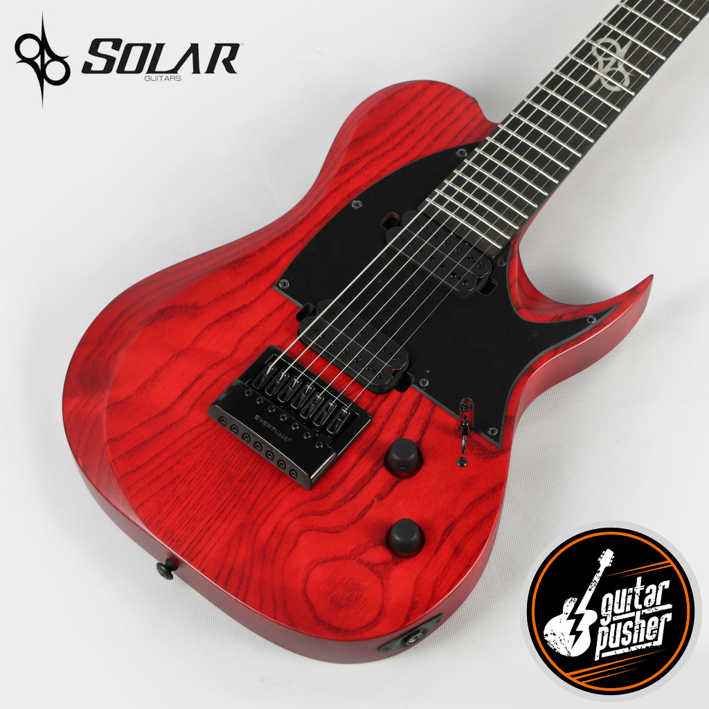Solar Guitars T1.7TBR Trans Blood Red Matte 7-String Electric Guitar ...