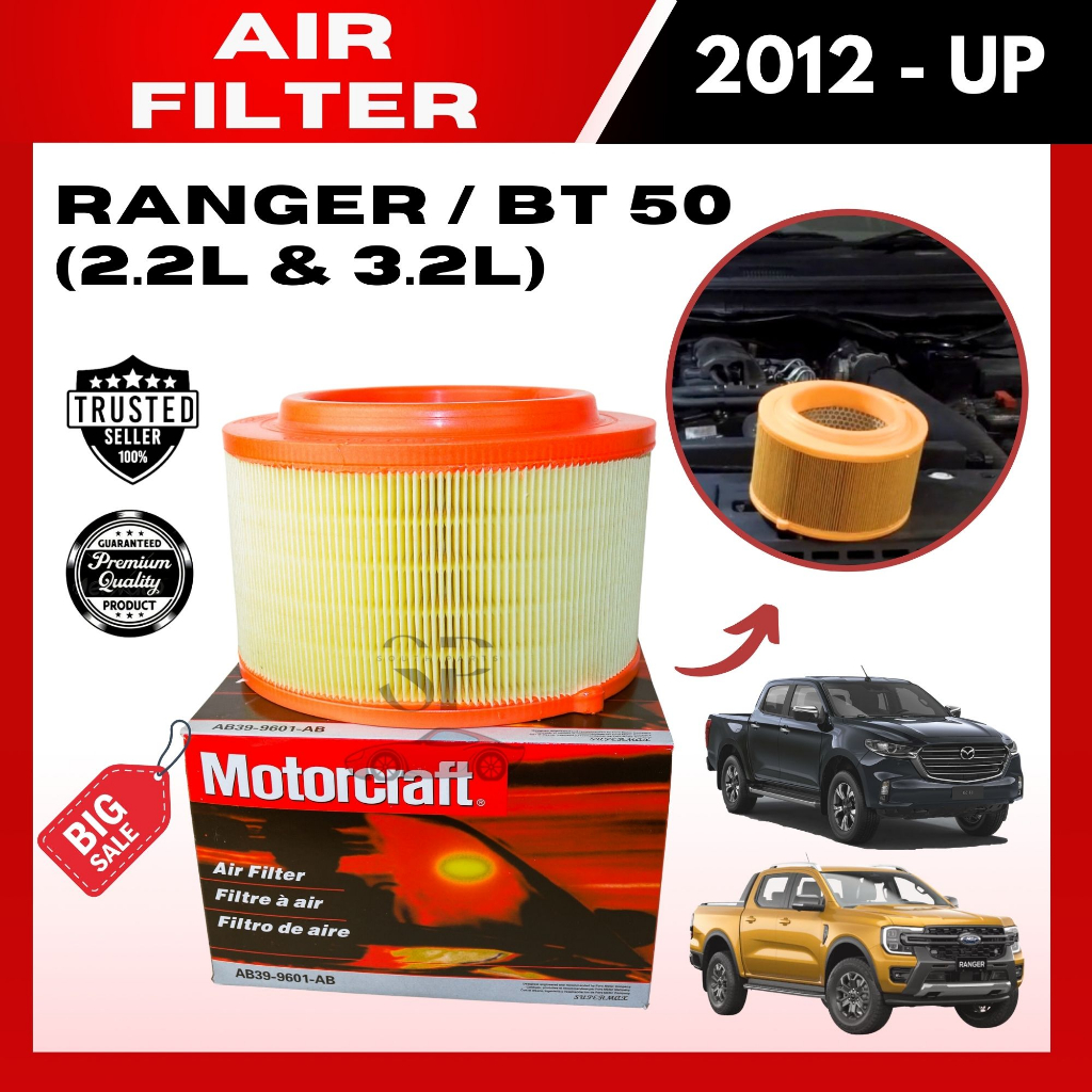 ON SALE! Air Filter for FORD RANGER / MAZDA BT-50 (2.2L & 3.2L) (2012 ...
