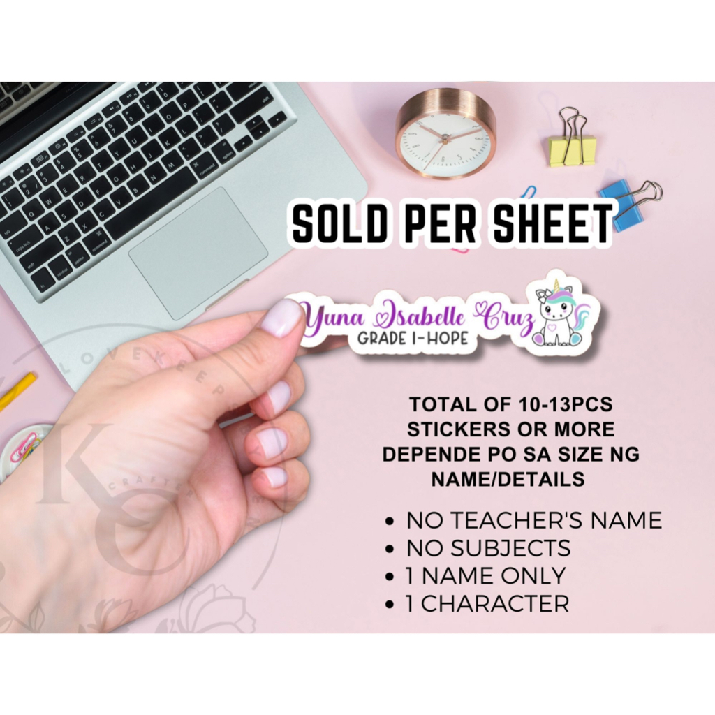 Personalize Name Stickers For Kid/Adult- Stationary- School Labels ...