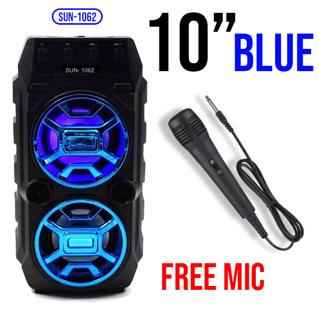 SK-1039/SK-1201 Hi-Fi Wireless Karaoke Bluetooth Speaker with USB/TF/FM Radio Function and Free ...