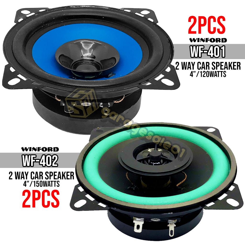 2PCS Original 4" Winford 2 Way Car Speaker WF-CX401/WF-CX402 Heavy Duty ...