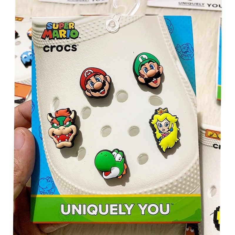Original Crocs Jibbitz 5 Pack - Super Mario | Shopee Philippines