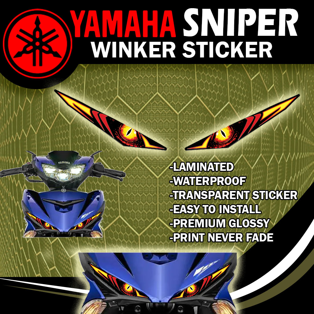 YAMAHA SNIPER 150 155 WINKER STICKER / SNIPER 155 STICKER / SNIPER 150 ...