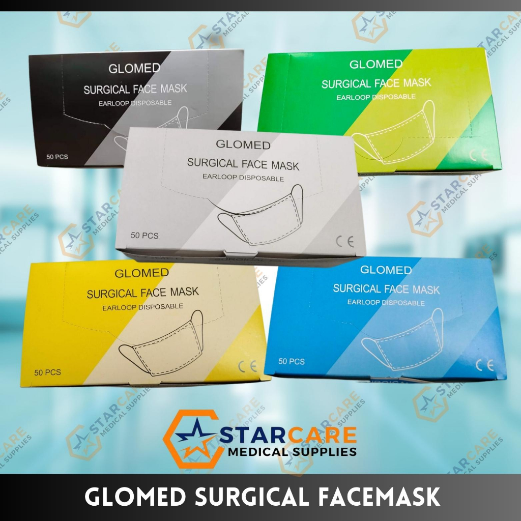 GLOMED - Surgical Facemask Ear loop Disposable | Shopee Philippines