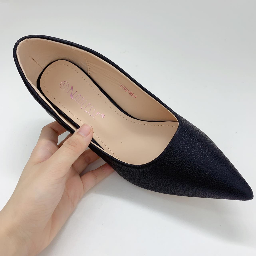 Women Pointed Toe Stilettos High Heel Shoes Black Heels | Shopee ...