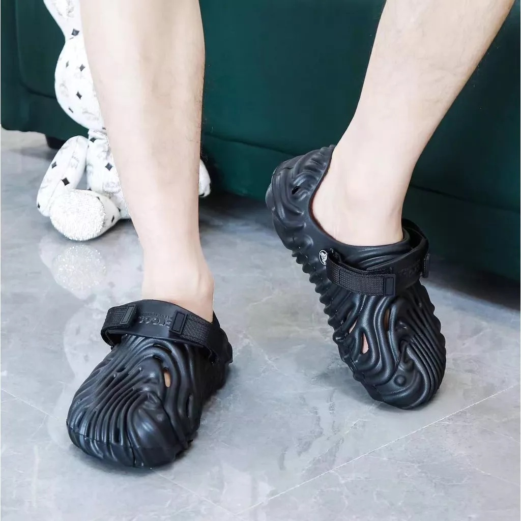 2023 Professional Crocs Soft Comfy Upper Rubber Sole Fingerprint Hole ...