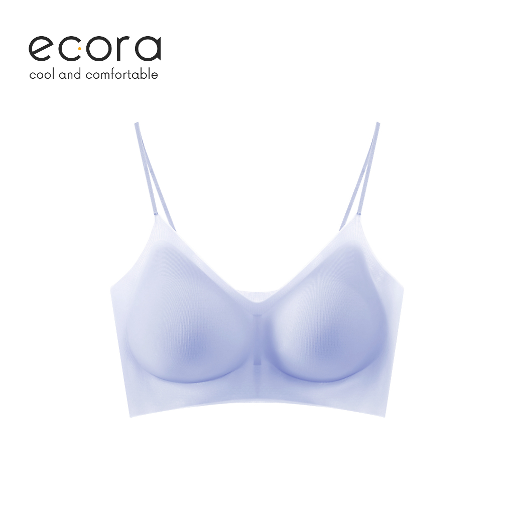 ecora | Barely There Seamless Silk Bra Wireless Push-up Bra, Ice Silk ...