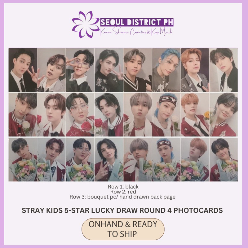 Stray Kids 5-STAR Soundwave Lucky Draw Round 4 SKZ LD R4 Flower Bouquet Photocard PC | Shopee ...