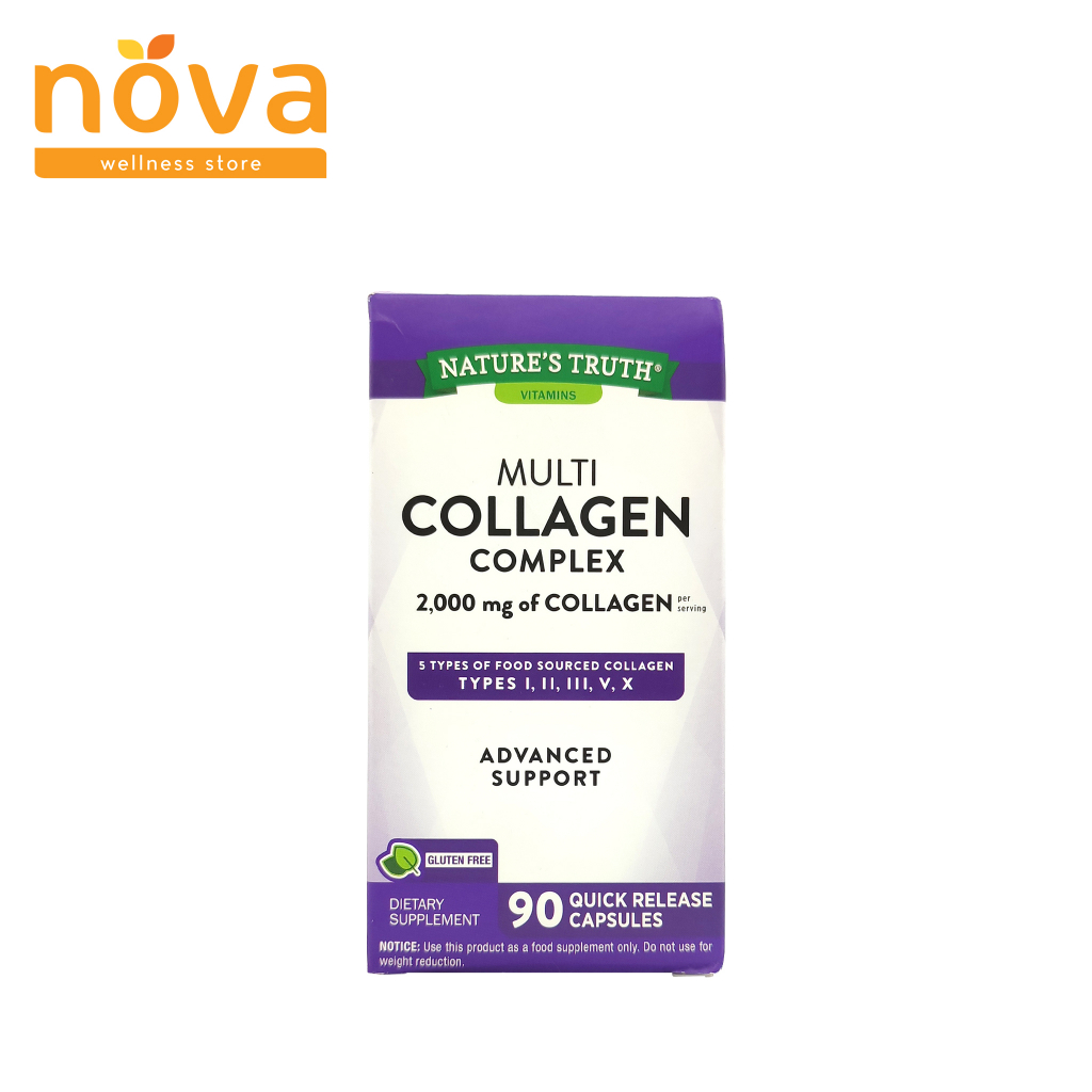 Nature's Truth Multi Collagen Complex 2000mg of Collagen 90 Capsules ...