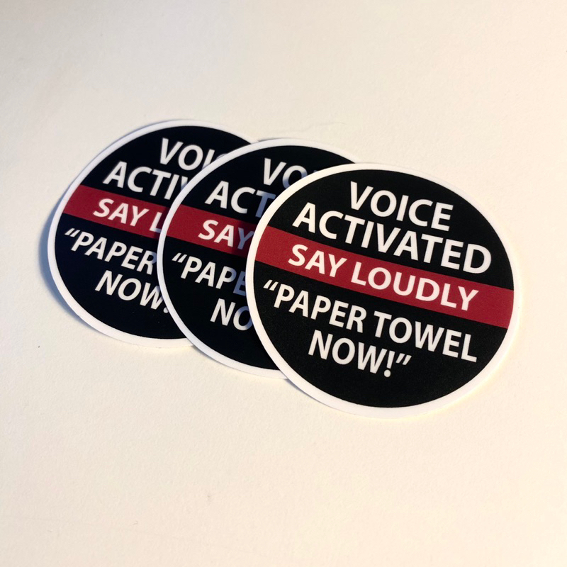 Voice Activated Prank Sticker for Paper Towel Dispenser Waterproof ...