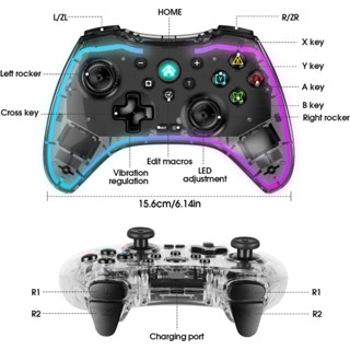 Ipega S03 Rgb Transparent Wireless Gamepad Game Controller For P4, P3 ...