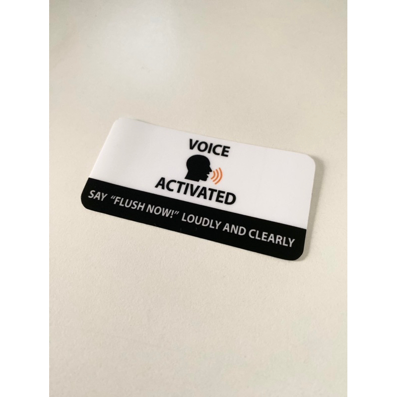 Voice Activated Prank Stickers Flush Now and Paper Towel Now Waterproof ...