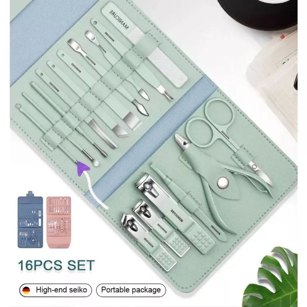 12PCS 16PCS /Set Nail Clippers Stainless Steel Professional Pedicure Manicure Tools | Shopee ...