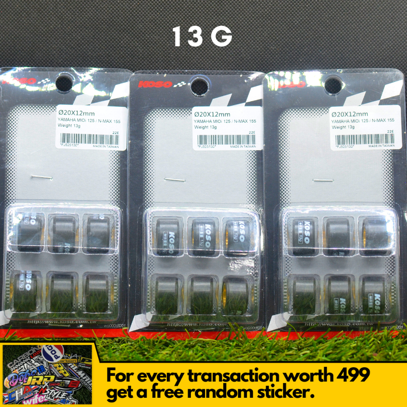 KOSO Evo Flyball (20x12) and KOSO black Flyball NMAX/AEROX/M3/GRAVIS ...