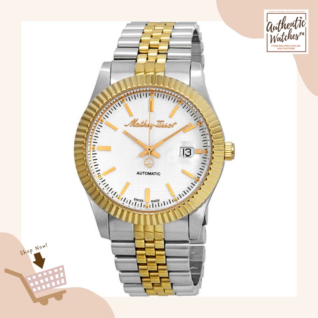 Mathey-Tissot H810ATBI 42mm Mathy III Automatic White Dial Men's Watch ...