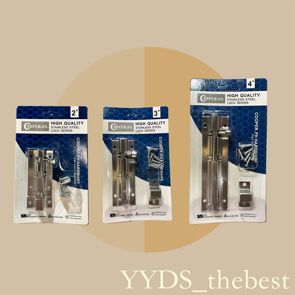 COOPER.PH stainless barrel bolt 2” 3“ 4“ | Shopee Philippines