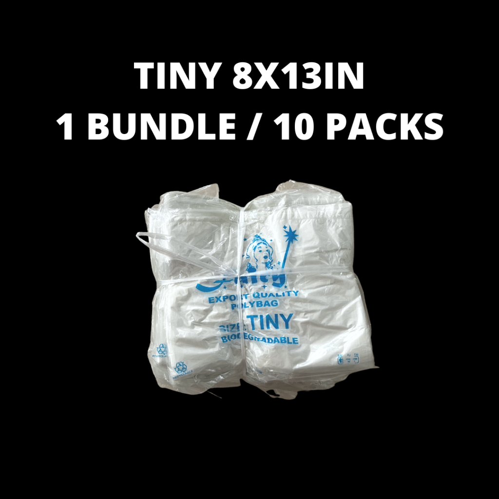 (SOLD PER BUNDLE / 10 PACKS) Fairy Transparent Sando Bag Plastic Clear ...