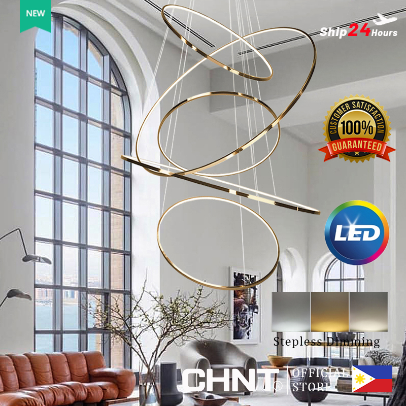 CHNT Luxury 5/6 Rings Round Chandeliers Villa Chandeliers High Floor ...