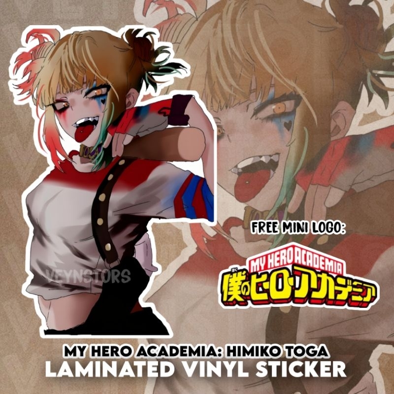 MY HERO ACADEMIA HIMIKO TOGA WATERPROOF STICKER FOR TUMBLER LAPTOP ETC ...