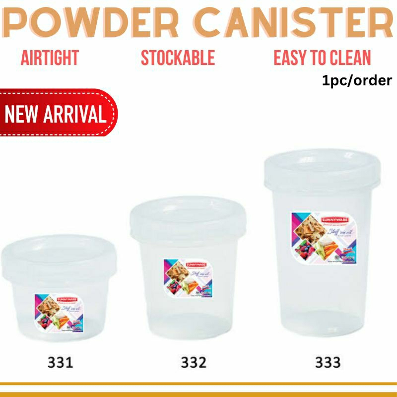 Powder Canister Container ROUND Style for Milktea Toppings Sprinkles ...