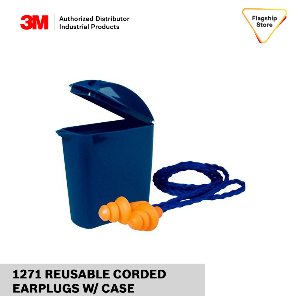 3M™ REUSABLE EAR PLUG 1271 CORDED WITH CASE | Shopee Philippines