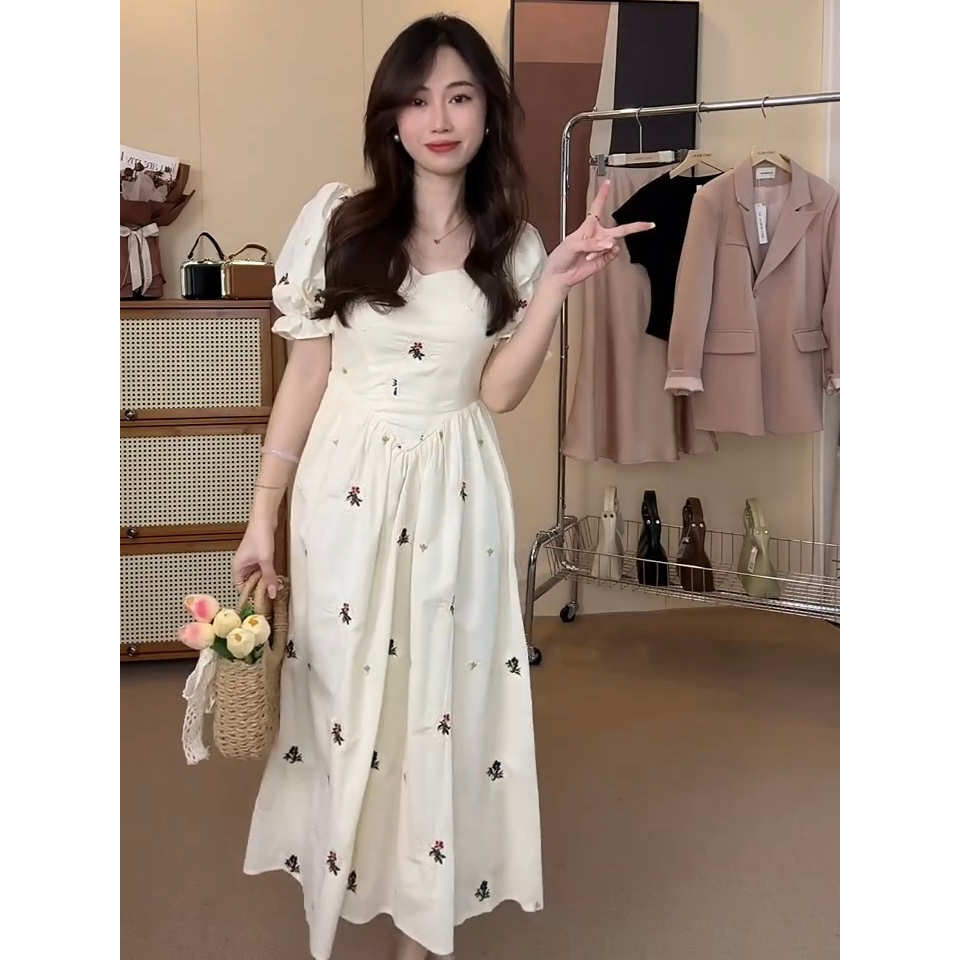 A3175 EZ Fashion V-neck Back Shirred Elastic Sleeve Small Floral Print ...