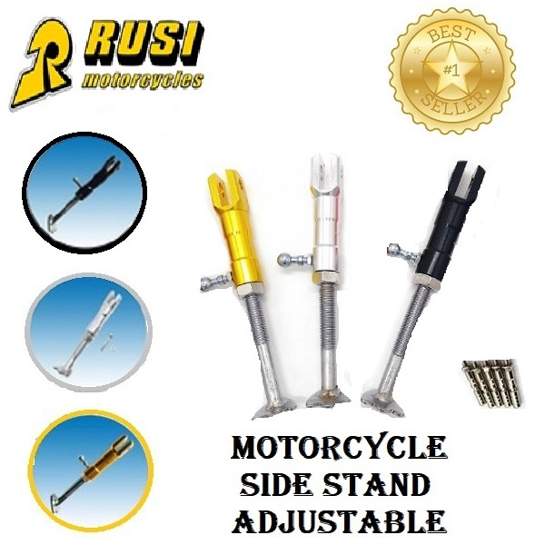 RUSI Rapid 150 - ADJUSTABLE MOTORCYCLE KICK STAND SIDE STAND Color GOLD ...