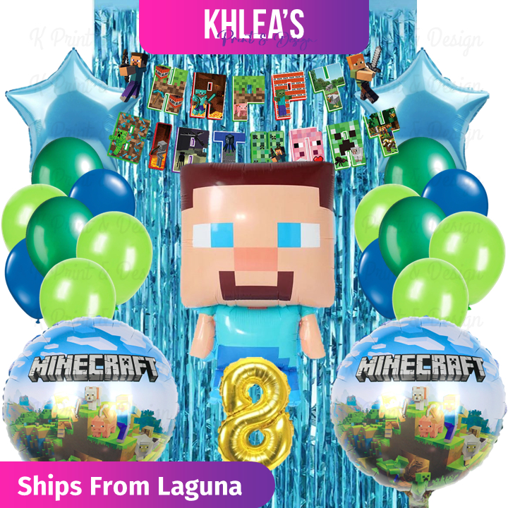 Minecraft Themed Birthday Balloon Party Set | Shopee Philippines