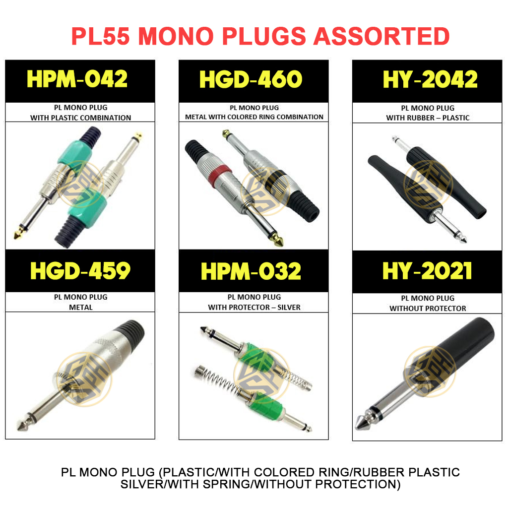 PL MONO PLUGS ASSORTED HEAVY DUTY | Shopee Philippines