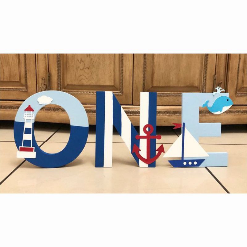 Nautical Theme 12 INCHES Letter Standees | Shopee Philippines