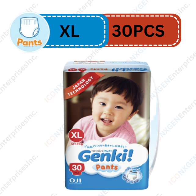Genki Pants Jumbo Disposable Baby Diaper - Extra Large 30 | Shopee ...