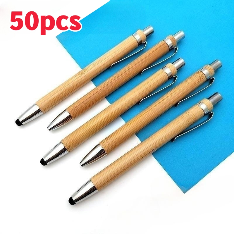 25/50 pcs Bamboo Pen / Bamboo Ballpen for Wood Engrave Giveaways 1.0mm ...