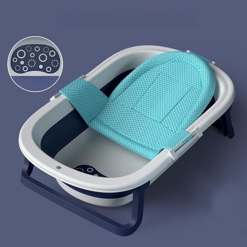Foldable Baby Bath Tub With Net For Newborn Adjustable Non-Slip Bathtub ...