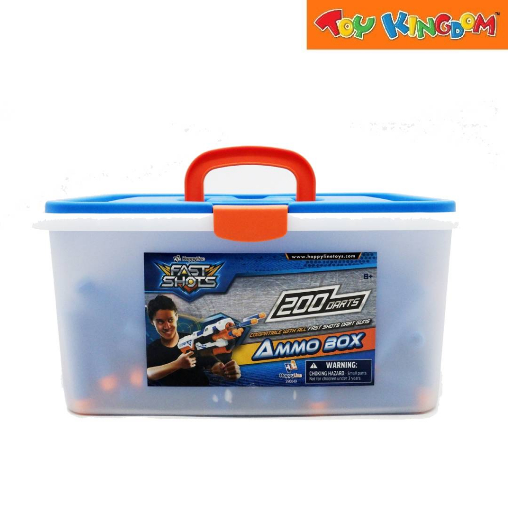 Happy Line Fast Shots Bucket 200 Foam Darts Blaster Toy | Shopee ...