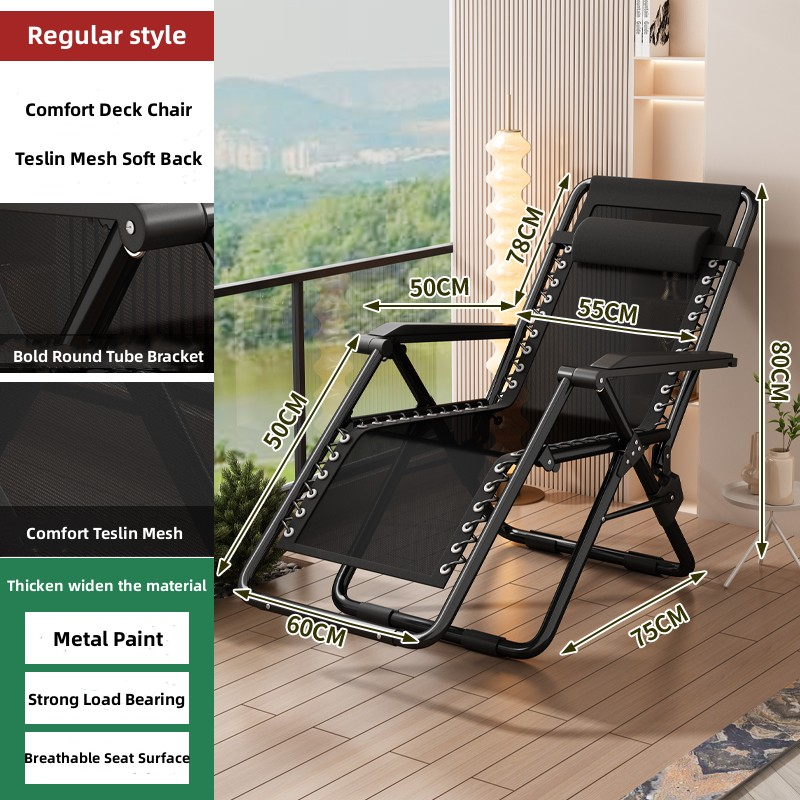 Folding Chair Luxury Lounge Chair Rattan Recliner Chair 5 Gears ...