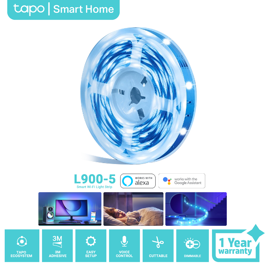Tp-Link Strip Light Tapo L900-5 / L900-10 Smart Wifi Led Lights Home ...